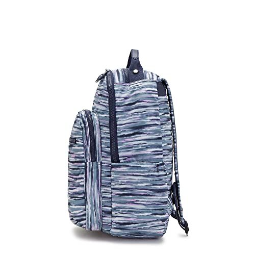 Kipling Seoul Large Printed 15" Laptop Backpack Brush Stripes