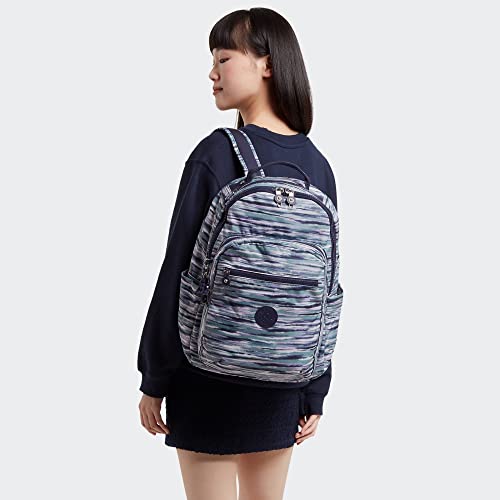 Kipling Seoul Large Printed 15" Laptop Backpack Brush Stripes