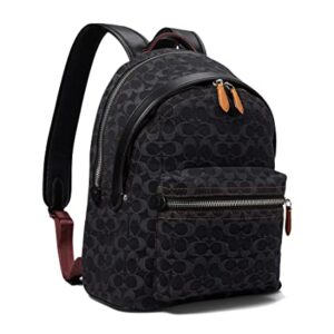 COACH Charter Backpack in Signature Denim Black Denim One Size