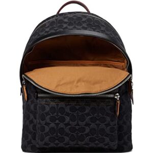 COACH Charter Backpack in Signature Denim Black Denim One Size