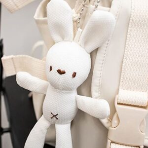 jupkem Jupkem Anime Toilet-bound Hanako-kun Backpack with Animal Doll Pendant Student Bag Laptop Cosplay Boy Girl (White 5)