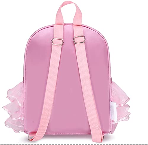 RZTA Ballet Dance Backpacks for Girls Ballerina Duffel Bags Tutu Dress Lace School Backpack (B2 Pink)