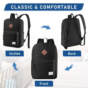 Backpack for School,ChaseChic Lightweight Water Resistant Daypack Bookbag Men Women/College/High School Teen Boys Girls Black