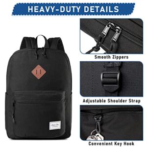 Backpack for School,ChaseChic Lightweight Water Resistant Daypack Bookbag Men Women/College/High School Teen Boys Girls Black