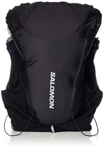 salomon unisex adv skin 12 hydration pack with flask, black/ebony, l