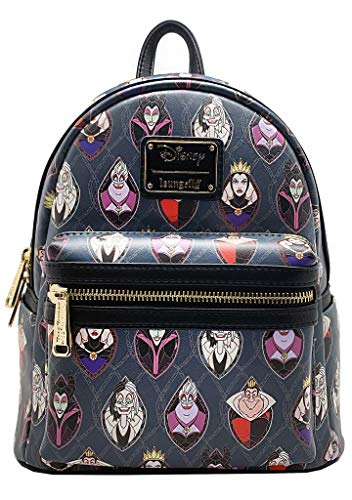 Loungefly X Disney LASR Exclusive Villains Stained Glass Mini Backpack