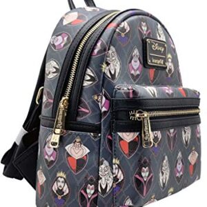 Loungefly X Disney LASR Exclusive Villains Stained Glass Mini Backpack