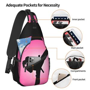 THEEND Lightweight Sling Taekwondo Design Backpack Sling Bag Travel Hiking Small Backpack For Women Men Kids Gifts, One Size