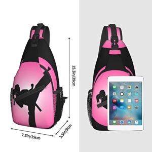 THEEND Lightweight Sling Taekwondo Design Backpack Sling Bag Travel Hiking Small Backpack For Women Men Kids Gifts, One Size