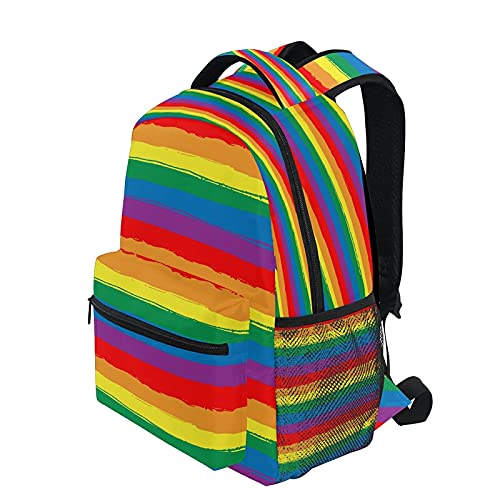 Rainbow Respect Pride Flag Backpacks Student Backpack Big For Girls Kids Elementary School Shoulder Bag Bookbag