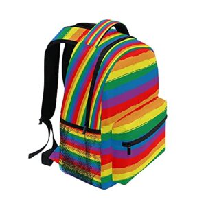 Rainbow Respect Pride Flag Backpacks Student Backpack Big For Girls Kids Elementary School Shoulder Bag Bookbag