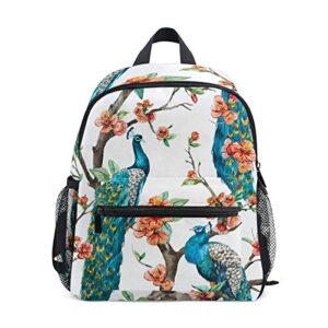 tarity peacock kids toddler backpack for girls school bag cute travel backpack bookbag for preschool kindergarten