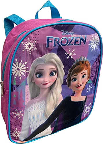 Ruz Frozen Anna And Elsa Toddler Girl 12 Inch Mini Backpack (Pink-Blue)