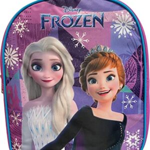 Ruz Frozen Anna And Elsa Toddler Girl 12 Inch Mini Backpack (Pink-Blue)