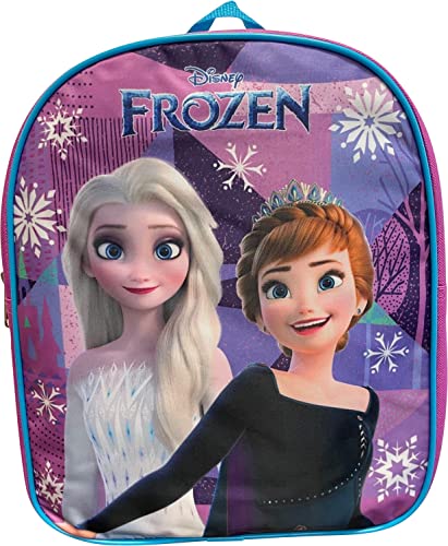 Ruz Frozen Anna And Elsa Toddler Girl 12 Inch Mini Backpack (Pink-Blue)