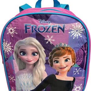 Ruz Frozen Anna And Elsa Toddler Girl 12 Inch Mini Backpack (Pink-Blue)