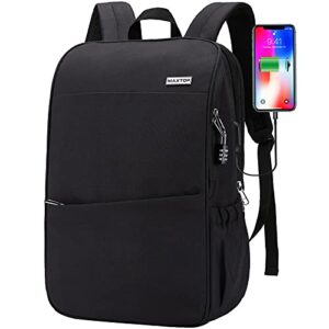 maxtop travel laptop backpack with usb charging port anti-theft[water resistant] college school bookbag fits 17 inch laptop