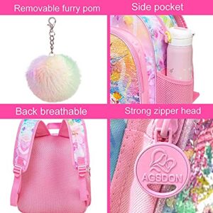 WZLVO Toddler Backpack for Girls, 12" Cute Unicorn Sequin Preschool Bookbag, Kindergarden School bag for little Kids