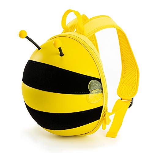 Kiddietotes Mini Bumblebee Backpack with Safety Harness for Kids, Toddlers, and Children - Perfect for Girls or Boys, Daycare, Preschool, and Pre-K