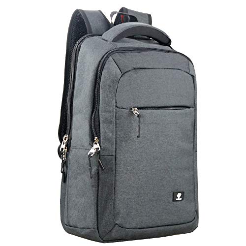 Fenrici Laptop Backpack for Women, Men, Laptop Bag with Cushioned Padding, Fits 15.6 Inch Notebook, Large Capacity, Water Resistant, For Work and School (Grey)