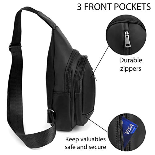 WESTEND Crossbody Nylon Sling Bag Backpack with Adjustable Strap