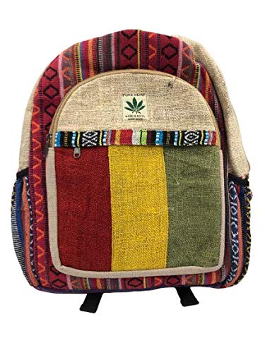 Himalayan Group All Natural Handmade Multi Pocket Pure Hemp Laptop Backpack #4