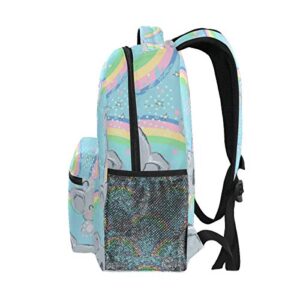 Koala School Backpack Rainbow Bookbag for Boys Girls Teens Casual Travel Bag Computer Laptop Daypack