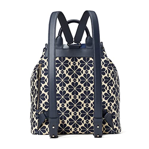 Kate Spade New York Spade Flower Jacquard Stripe Synch Medium Flap Backpack Blue Multicolor One Size