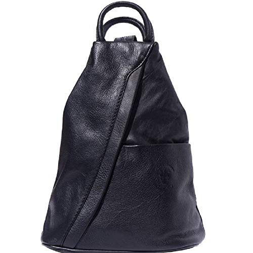 LaGaksta Submedium Leather Backpack Purse Black