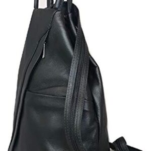 LaGaksta Submedium Leather Backpack Purse Black