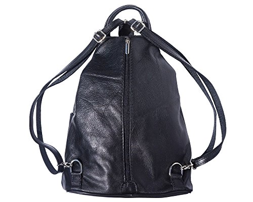 LaGaksta Submedium Leather Backpack Purse Black