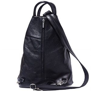 LaGaksta Submedium Leather Backpack Purse Black