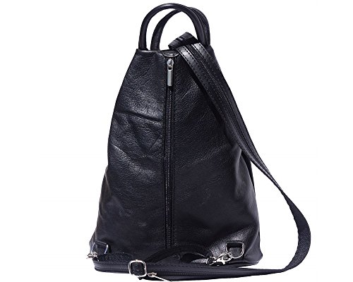 LaGaksta Submedium Leather Backpack Purse Black