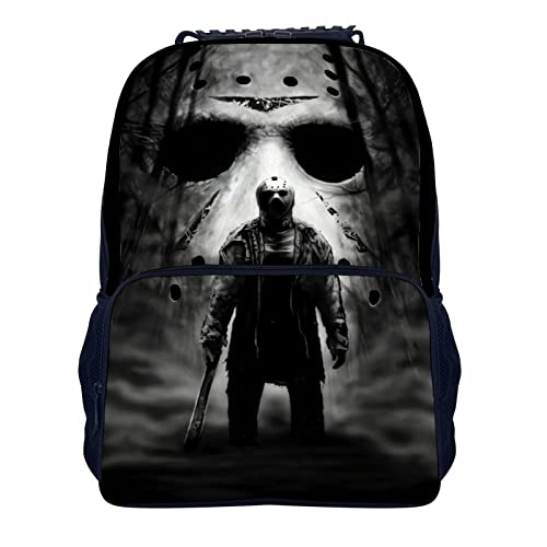 Halloween Horror Movies Backpack for Boys Girls Backpack Laptop Durable Waterproof Bookbag for Teens