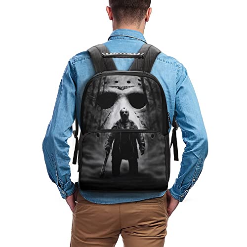 Halloween Horror Movies Backpack for Boys Girls Backpack Laptop Durable Waterproof Bookbag for Teens