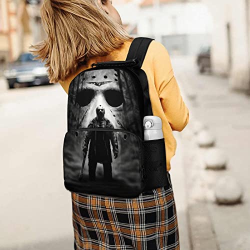 Halloween Horror Movies Backpack for Boys Girls Backpack Laptop Durable Waterproof Bookbag for Teens