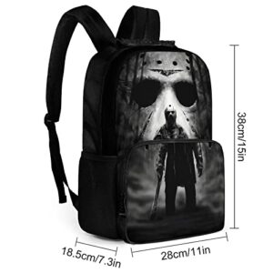 Halloween Horror Movies Backpack for Boys Girls Backpack Laptop Durable Waterproof Bookbag for Teens