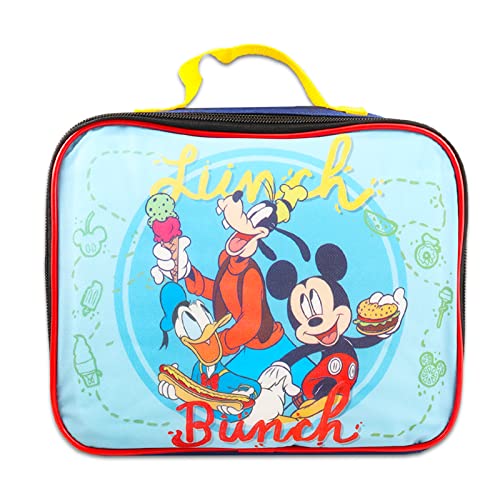 Disney Bundle Mickey Mouse Backpack and Lunch Box Set - Mickey Mouse Backpack for Boys 8-12 Bundle with Mickey Mouse Lunch Bag for Kids, mickey school supplies disney school backpack 0