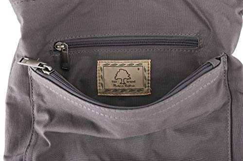 The Same Direction Hillside Backpack Leather and Canvas (Grey)