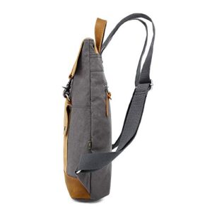 The Same Direction Hillside Backpack Leather and Canvas (Grey)