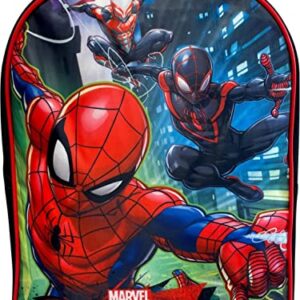 Ruz Spiderman 15" School Bag Backpack (Black-Red)