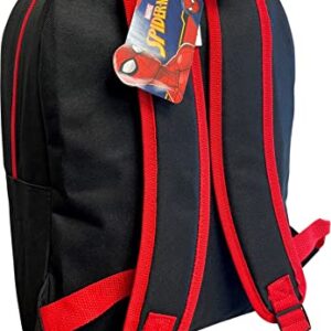 Ruz Spiderman 15" School Bag Backpack (Black-Red)