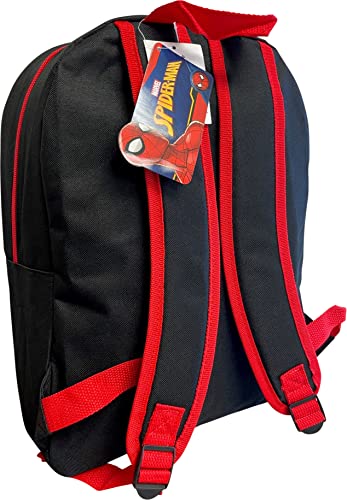 Ruz Spiderman 15" School Bag Backpack (Black-Red)