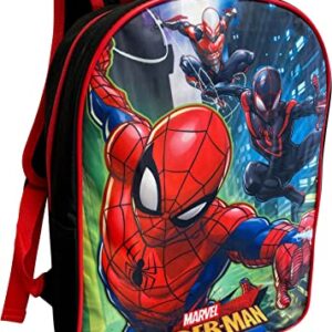 Ruz Spiderman 15" School Bag Backpack (Black-Red)