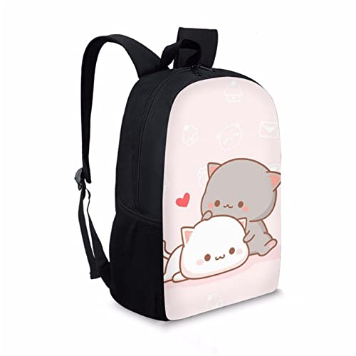 YSTARDREAM Cute Cat School Backpack for Teen Girls Kawaii Bookbag Large for School Office Lightweight Outdoor Travel Mountaineering Bag