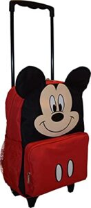 mickey mouse kids’ 14 inch rolling backpack