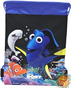 drawstring bag – finding dory black cloth string bag