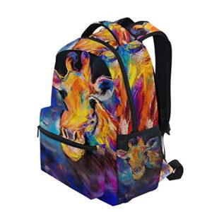 Cute Giraffe Backpack for Girls Boys Kids School Student Bookbag Galaxy Nebula Laptop Backpack 14 Inch Travel Daypack Computer Bag for Women Teenager College Work