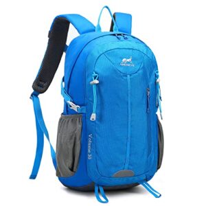 jebatoxi 30l waterproof hiking daypack lightweight travel backpack for camping trekking climbing(sky blue)