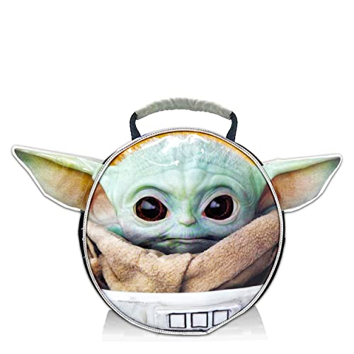 Fast Forward Baby Yoda Mini Backpack with Lunch Box Set - Bundle with 11" Baby Yoda Backpack, Mandalorian Lunch Bag, Water Bottle, Stickers, More | Star Wars Backpack for Boys